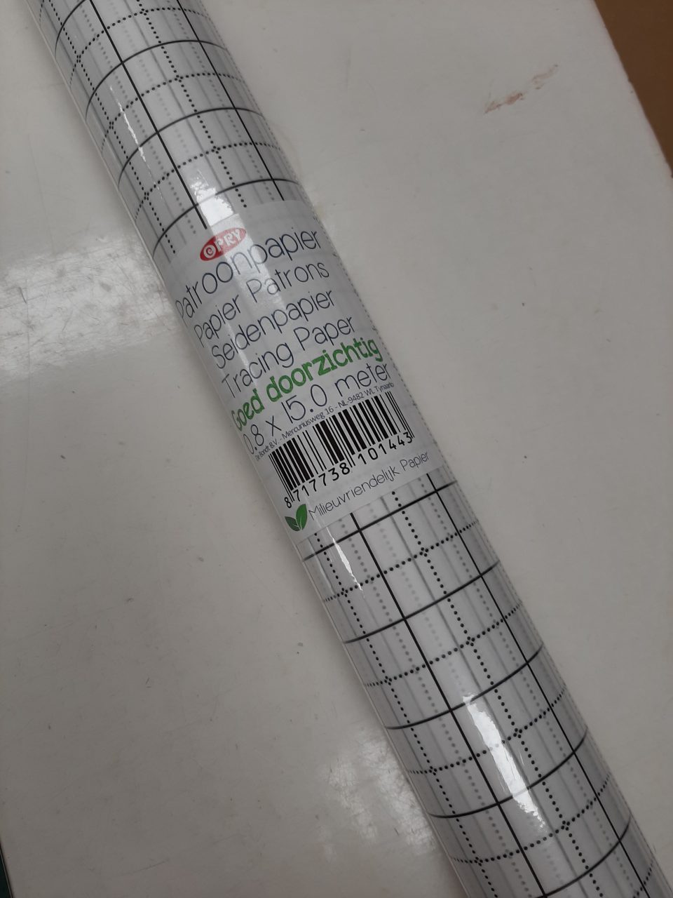 Geruit patroonpapier 15 meter - Zus en Gus